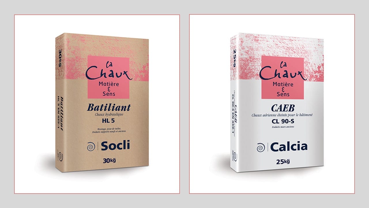 La nouvelle ligne visuelle des chaux Calcia et Socli - Materials Infos